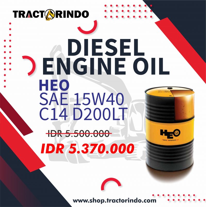 Diesel Engine Oil SAE 15W40 C14 D200LT HEO - Shop PT. Tractorindo Mitra ...